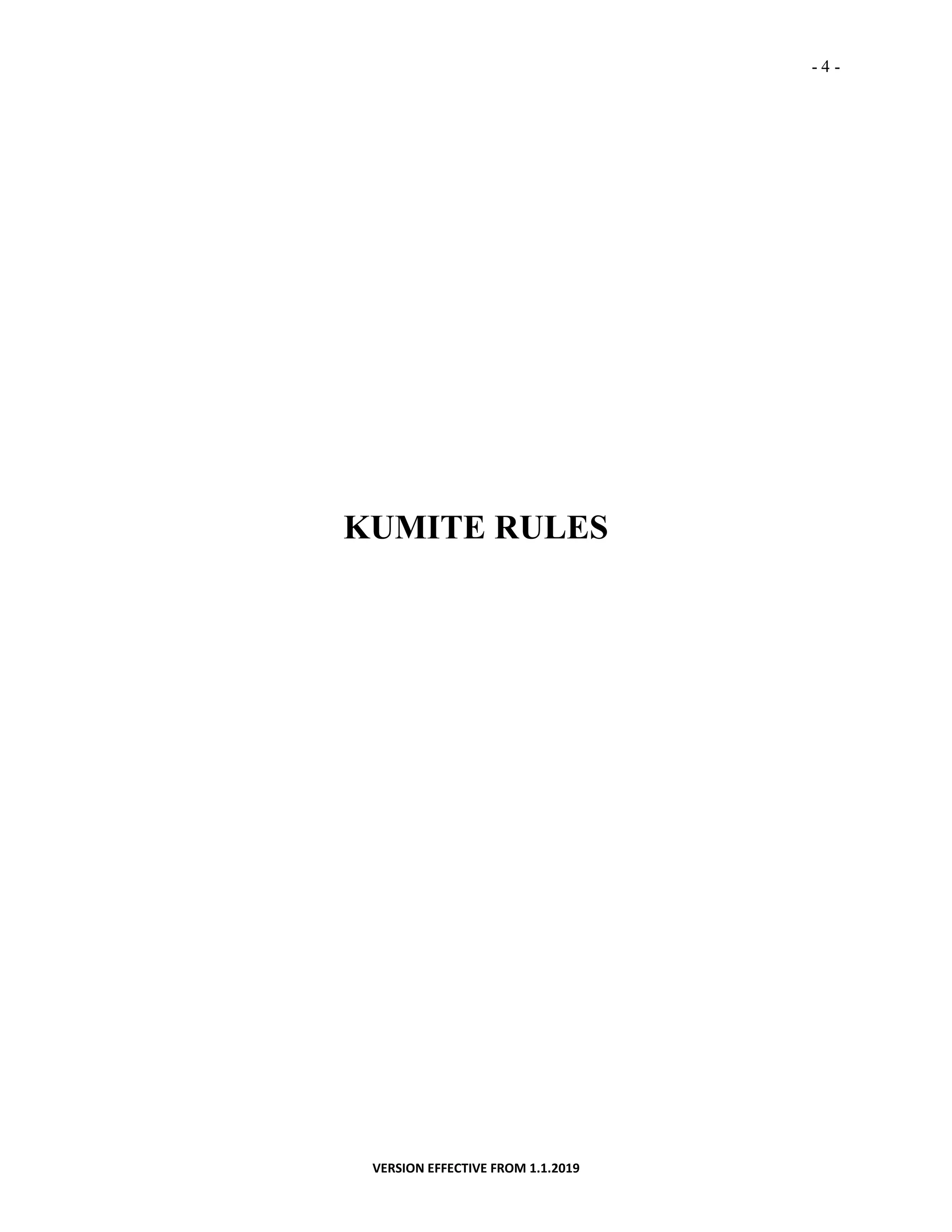 Kata and Kumite Competition Rules for 2019 | PDF