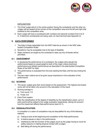 WORLD KARATE FEDERATION PARA-KARATE KATA COMPETITION RULES EFFECTIVE ...