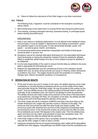 WORLD KARATE FEDERATION PARA-KARATE KATA COMPETITION RULES EFFECTIVE ...