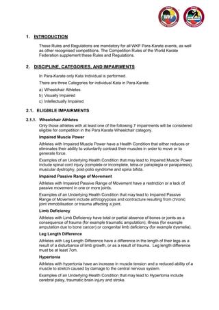 Wkf para-karate-rules | PDF
