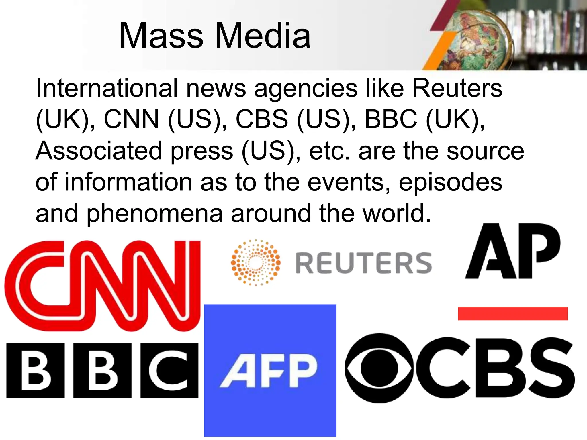 Contemporary World - World of Ideas - Global Media Cultures | PPTX