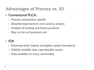 LCA and Input-Output Analysis: GDI Experience | PPT