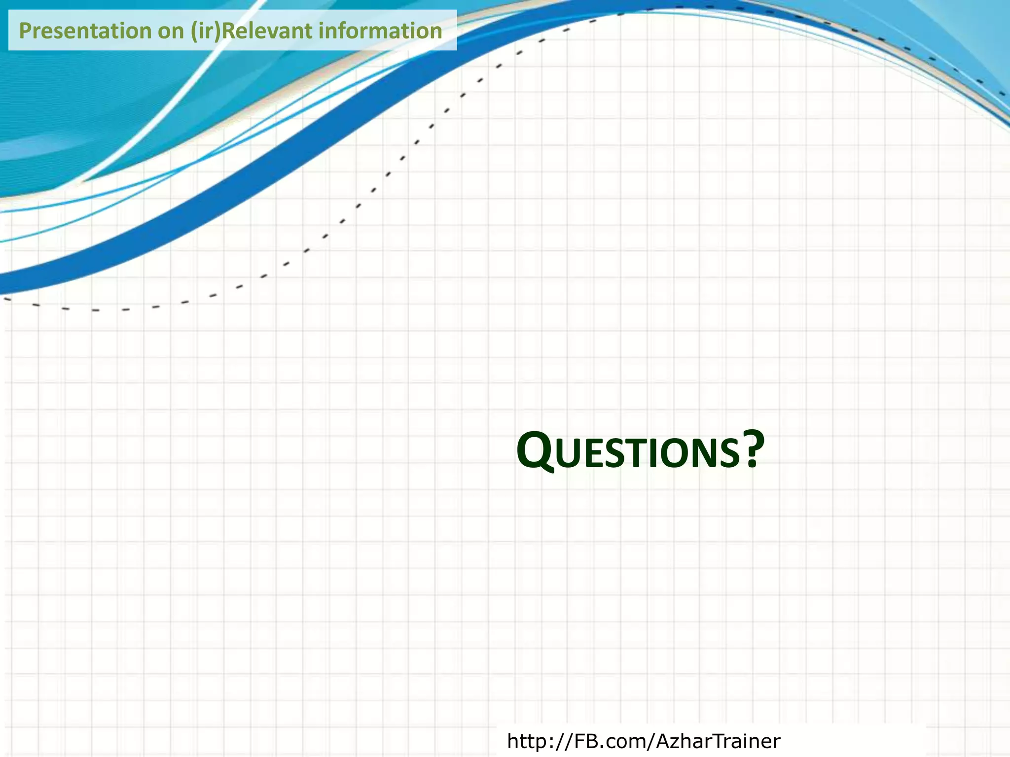 Relevant and Irrelevant Information | PPTX