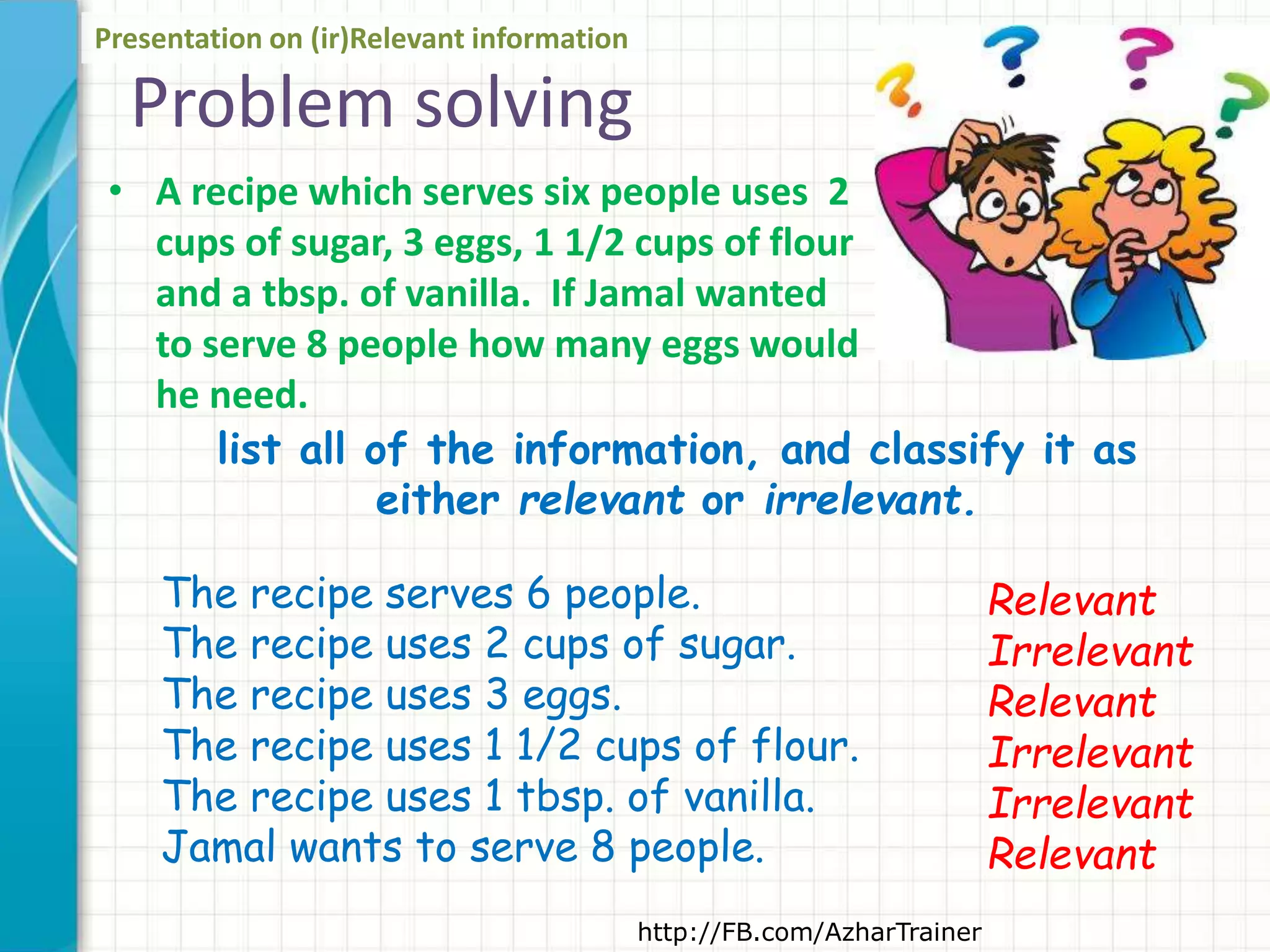 Relevant and Irrelevant Information | PPTX