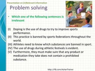 Relevant and Irrelevant Information | PPTX