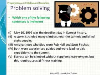 Relevant and Irrelevant Information | PPTX