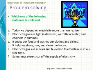 Relevant and Irrelevant Information | PPTX