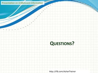 Relevant and Irrelevant Information | PPTX