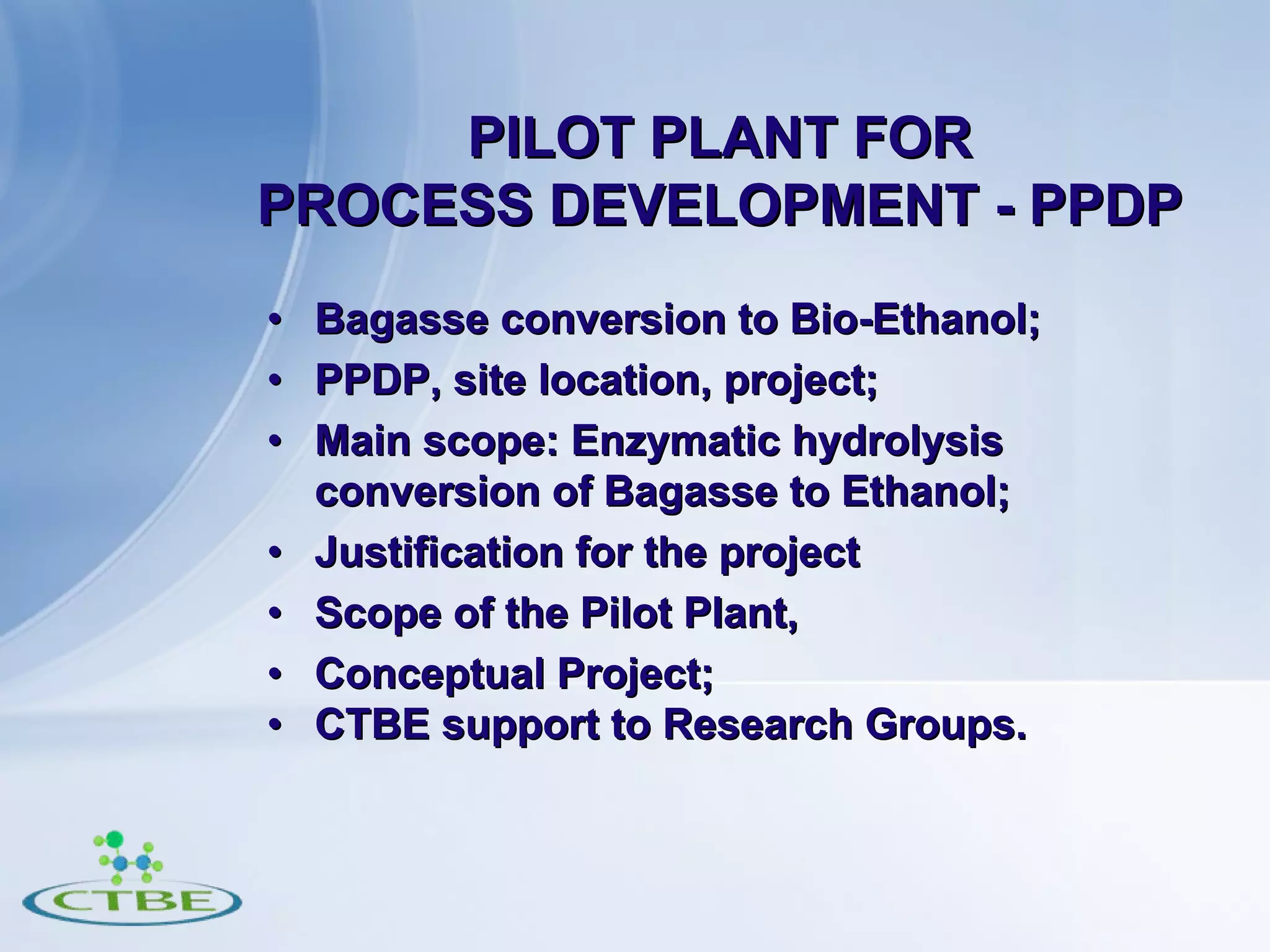 Pilot Plant for Process Development - PPDP | PDF