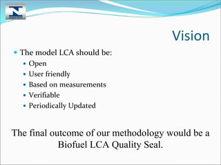 LCA for Biofuels: a proposal of a model LCA for bioethanol. The Inmetro ...