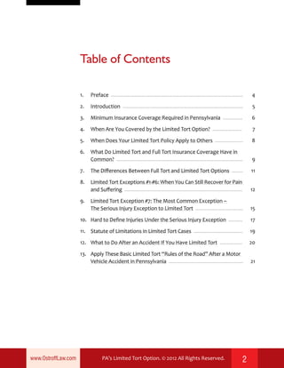 Pennsylvania's Limited Tort Option | PDF