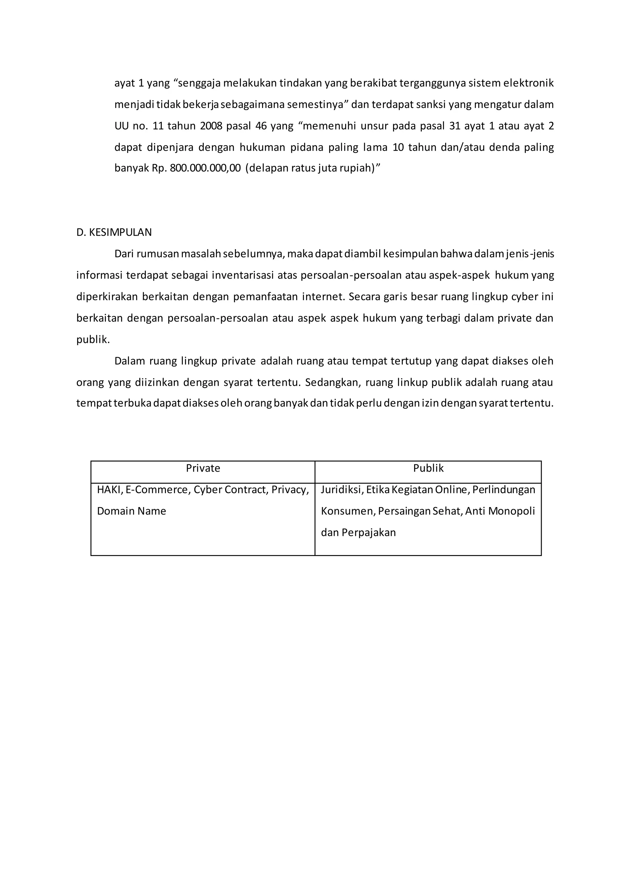 Jenis jenis informasi dunia cyber (oni) | PDF