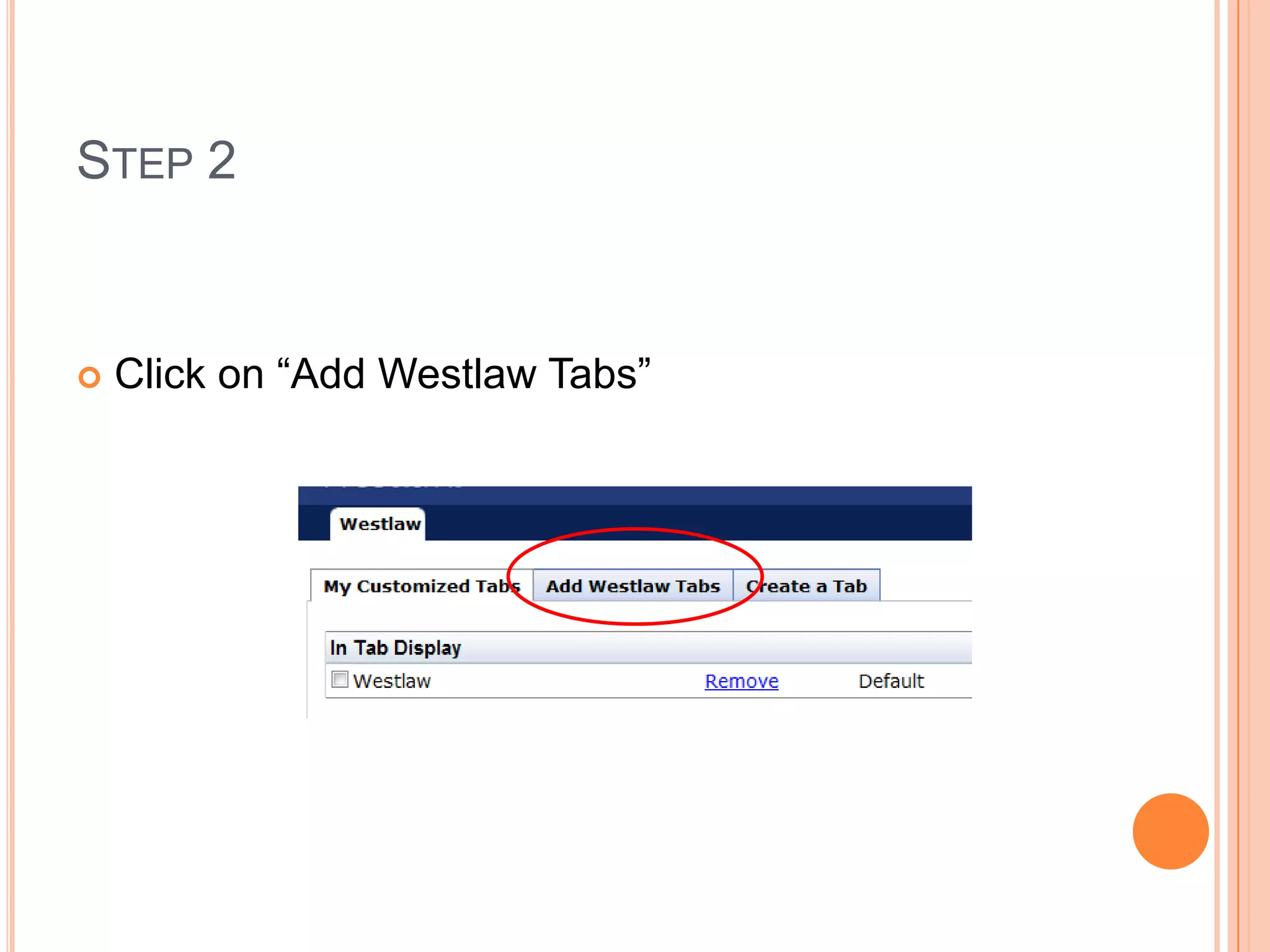 Adding Tabs in WL | PPT