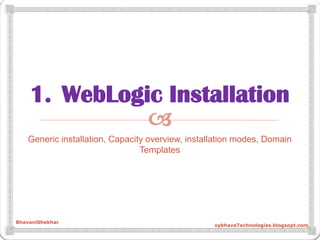 WebLogic Administration course outline | PPTX | Web Development | Internet