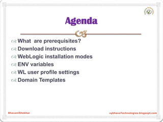 WebLogic Administration course outline | PPTX | Web Development | Internet