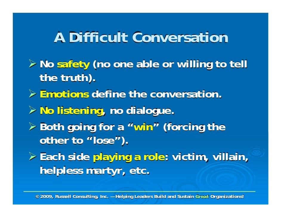 Difficult Conversations