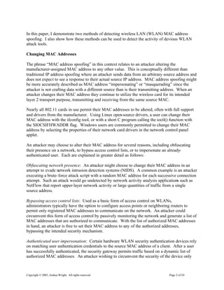 Wlan mac-spoof | PDF