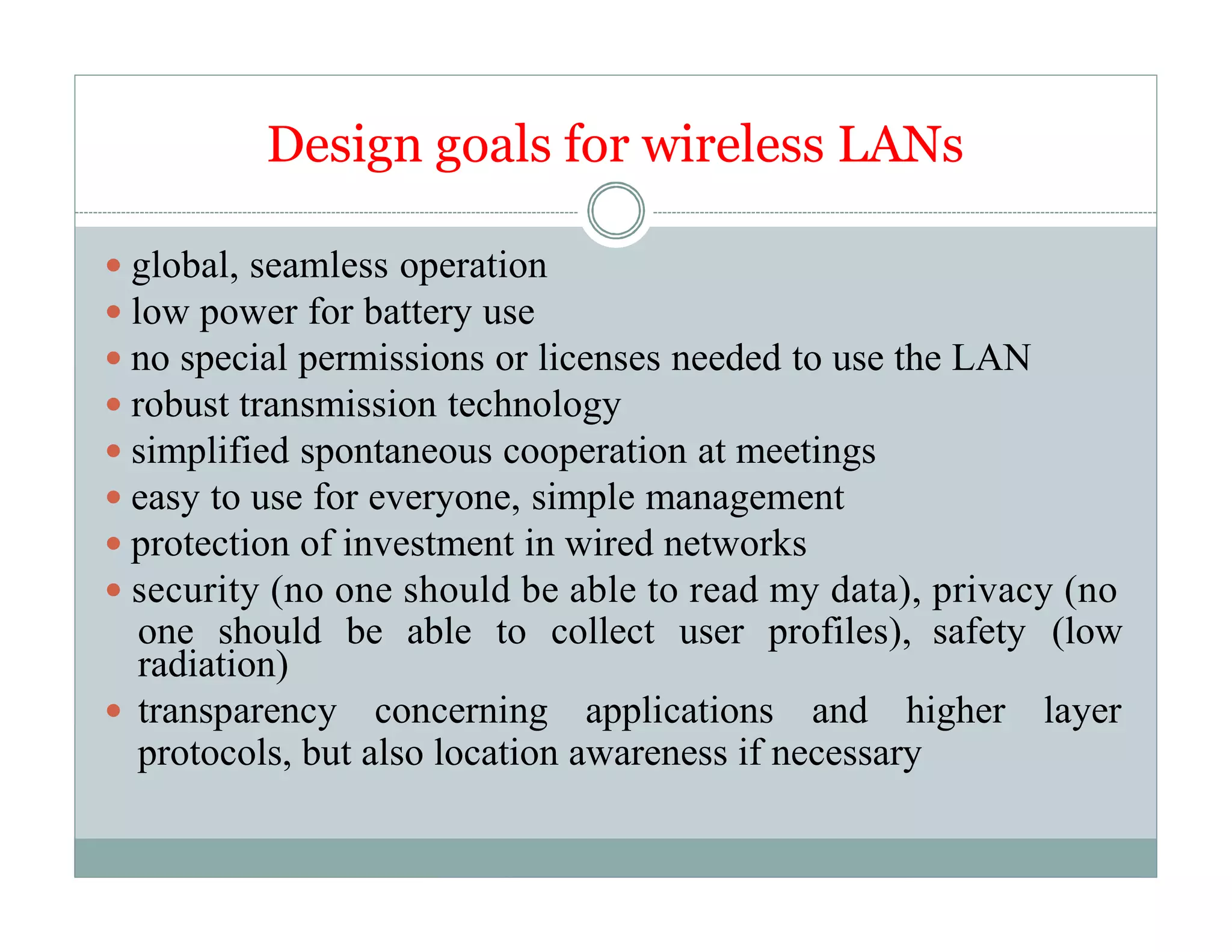Wlan 1 intro | PPTX | Computer Networking | Computing