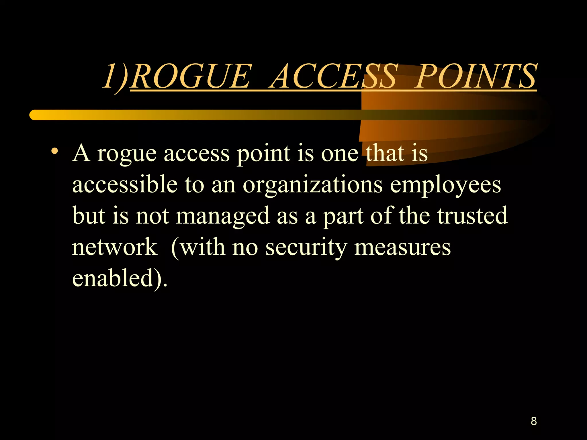 Wlan networking and security | PPT | Information and Network Security | Computing