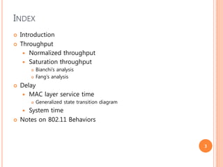 Performance Analysis on 802.11