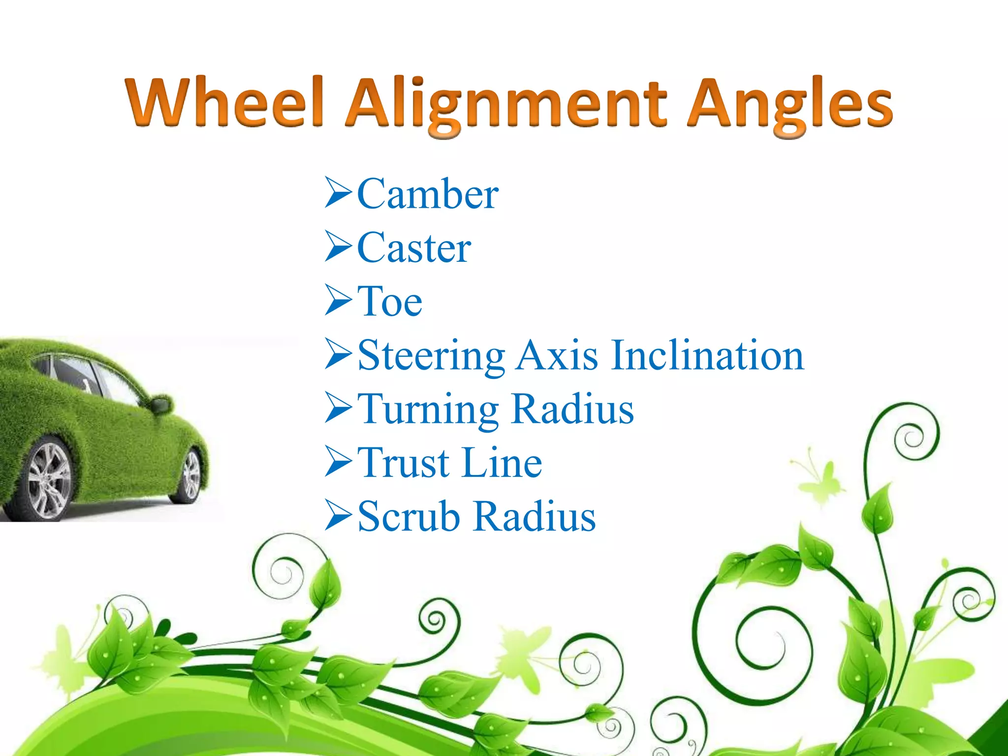 WHEEL ALIGNMENT & BALANCING | PPTX