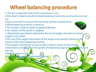 WHEEL ALIGNMENT & BALANCING | PPTX