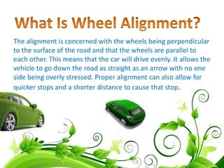 WHEEL ALIGNMENT & BALANCING | PPTX