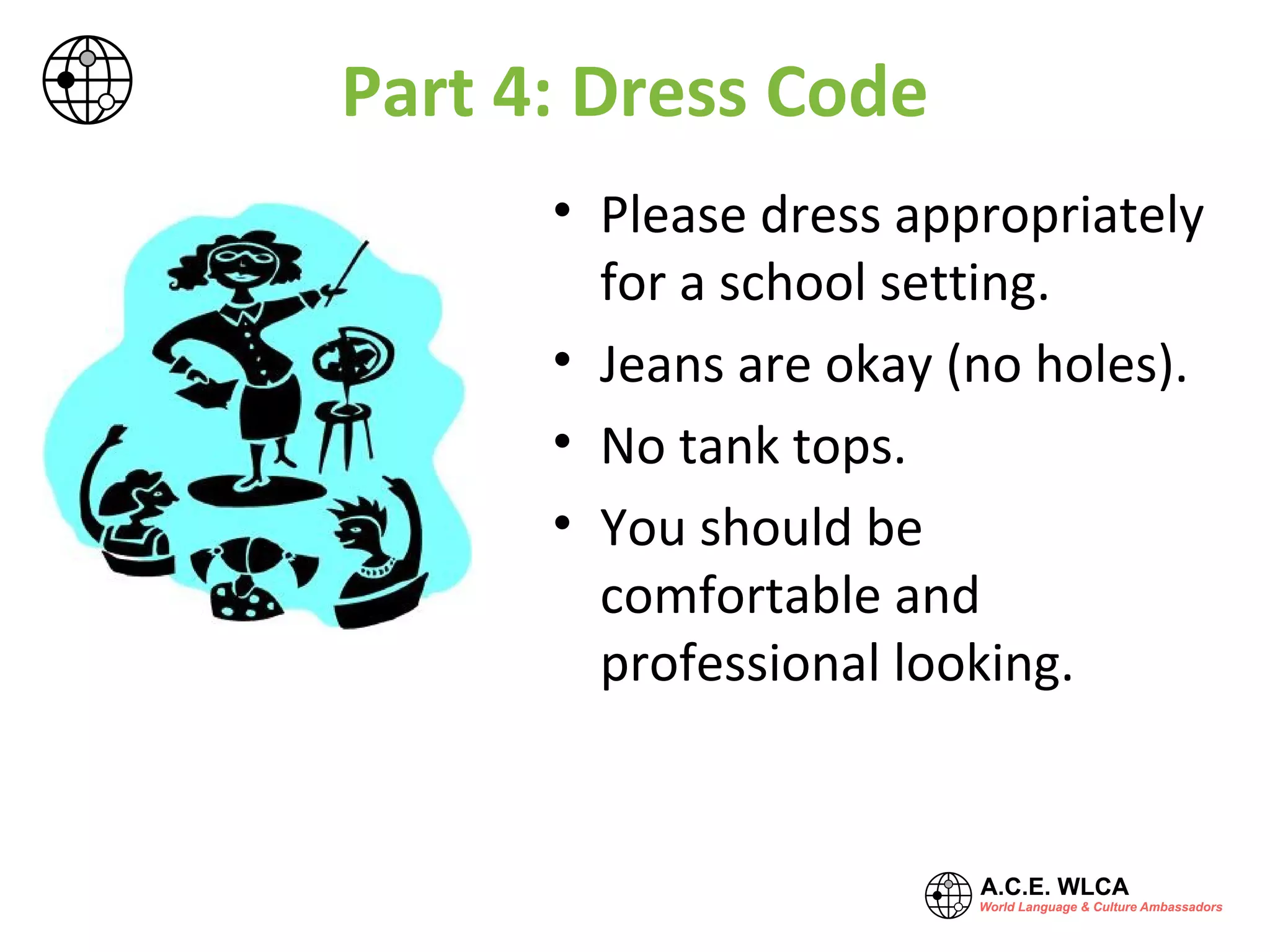 A.C.E. WLCA Teacher Policies | PPT