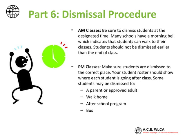 A.C.E. WLCA Teacher Policies | PPT