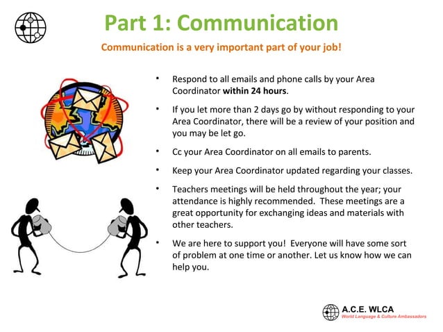 A.C.E. WLCA Teacher Policies | PPT