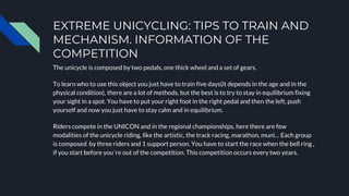 Extreme unicycling | PPT
