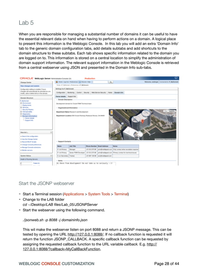Weblogic Console Customization labs | PDF | Web Development | Internet