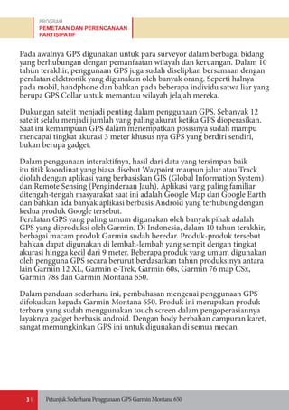 Panduan Sederhana Penggunaan GPS Garmin Montana 650 | PDF