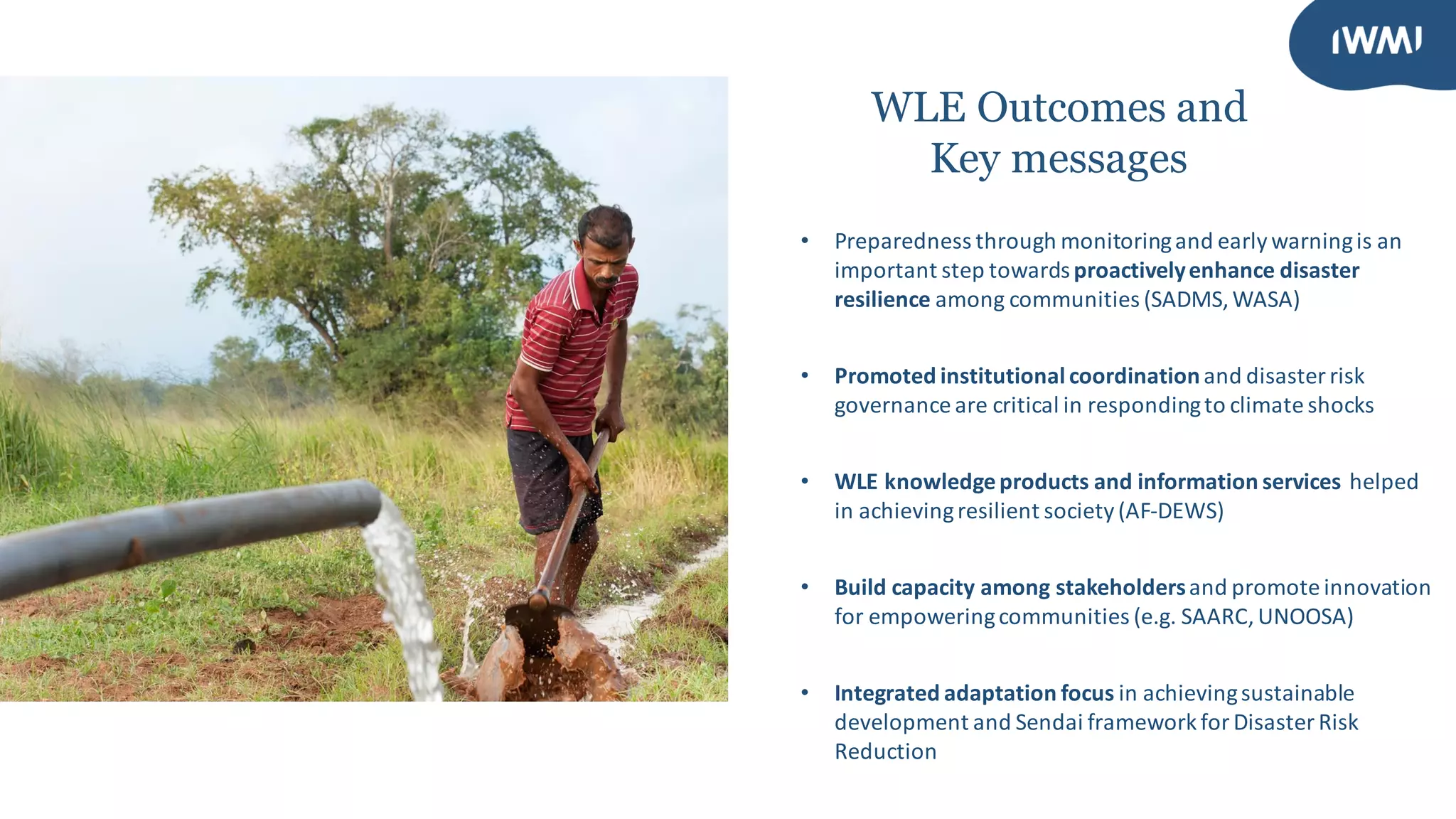 Overview of WLE initiatives on floods and drought in South Asia | PPT