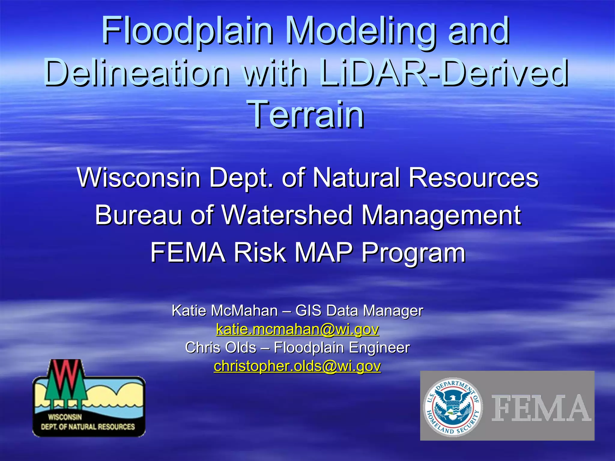 Floodplain Modeling with LiDAR-Derived Terrain | PPT