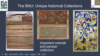 Exposing historical collections in a renovated building: the “BNU ...