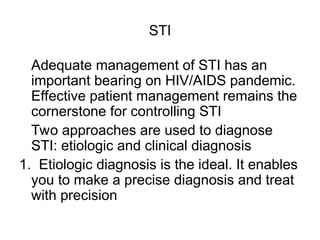 SEXUALLY TRANSMITTED INFECTION AND ITS MANAGEMENT | PPT