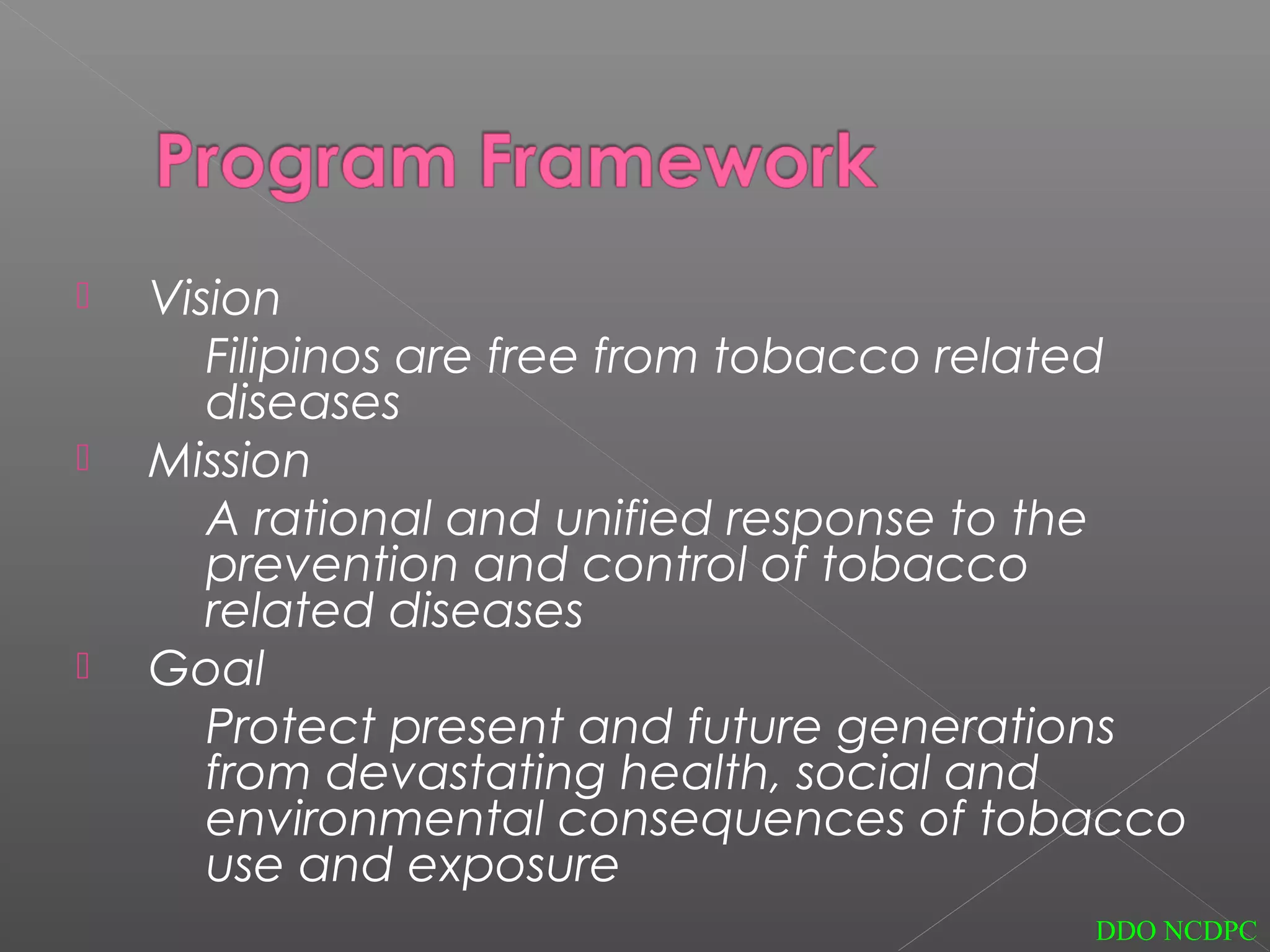 Overview National Tobacco Prevention and Control Program | PPT