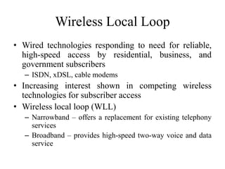 Wireless Local Loop | PDF | Internet of Things | Internet