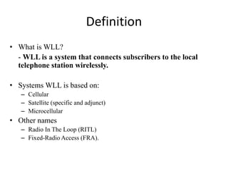 Wireless Local Loop | PPT