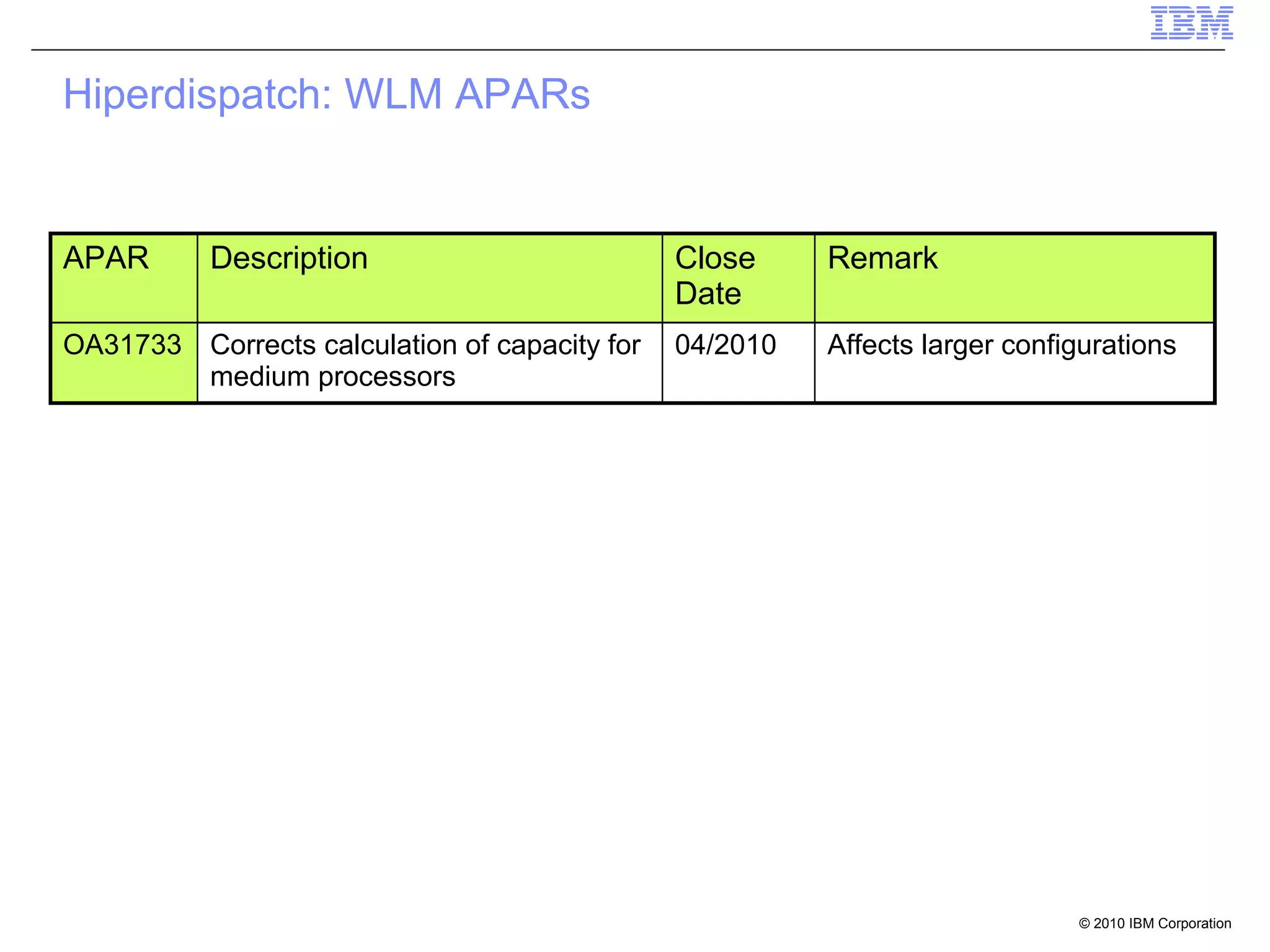 z/OS Workload Management Update for z/OS V1.11 and V1.12