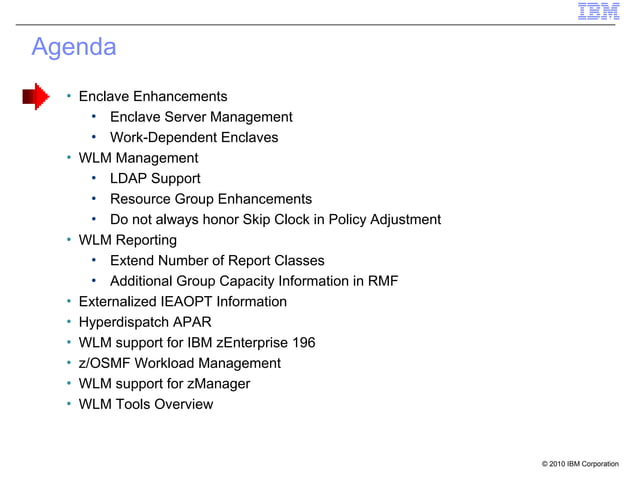 z/OS Workload Management Update for z/OS V1.11 and V1.12