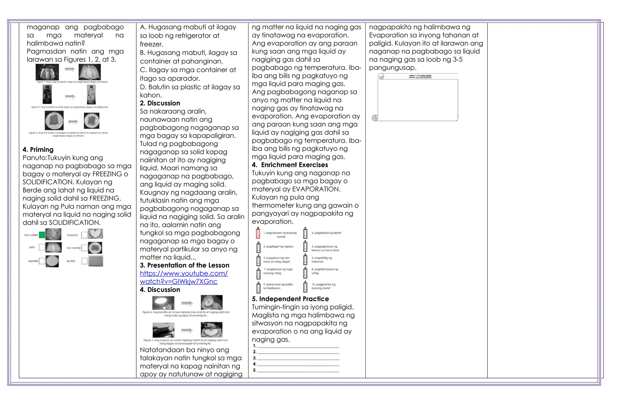 Lesson Plan in Science 3 Q1 Week 6 day 1-5 | DOCX