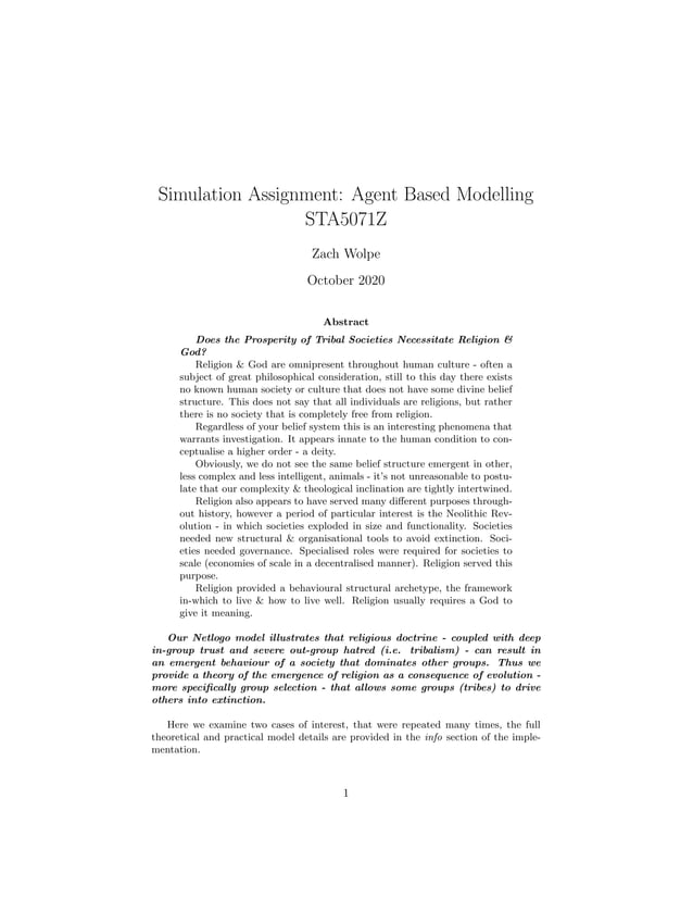 simulation assignment | PDF