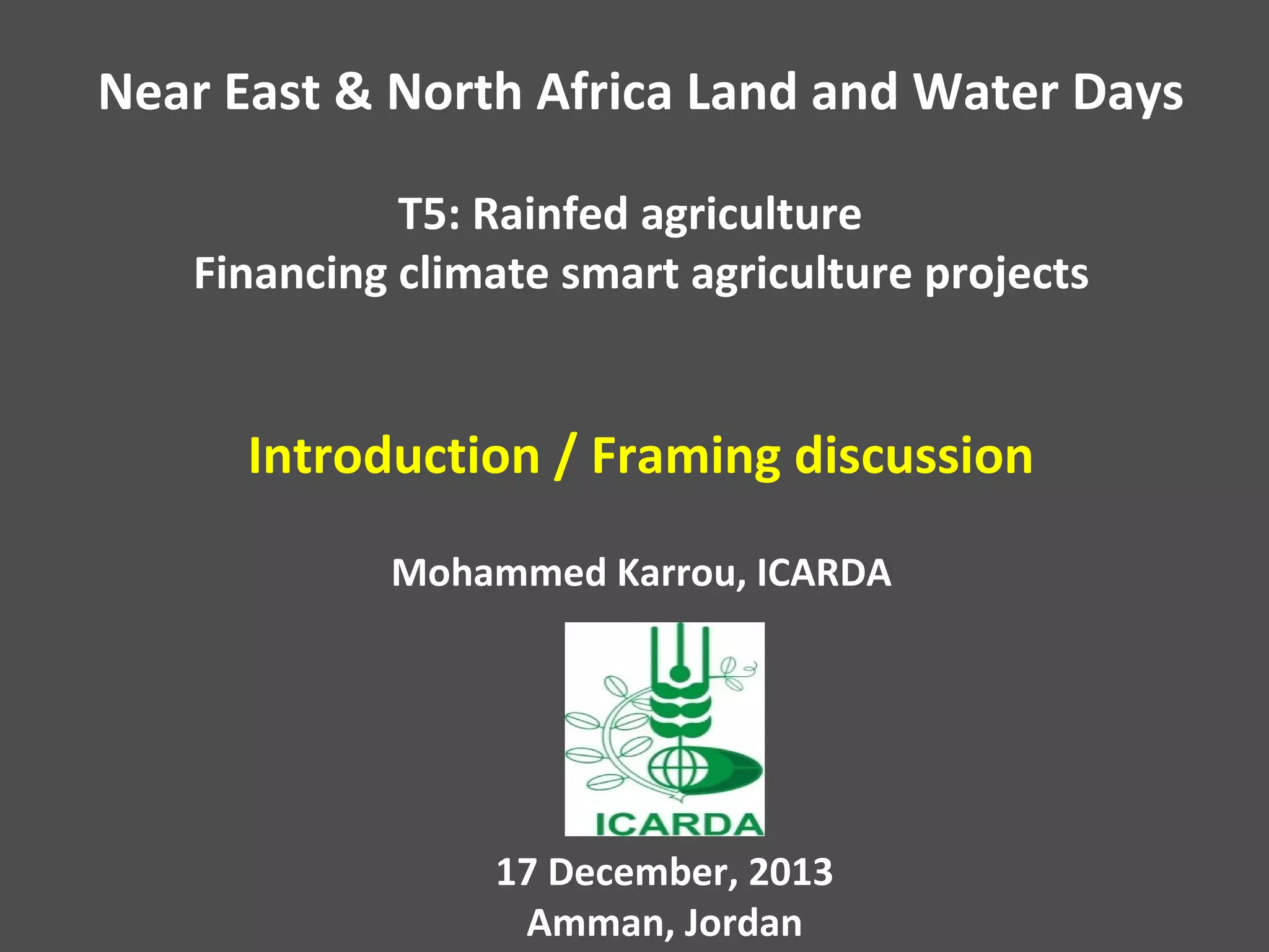 T5: Introduction / Framing discussion | PPT | Agriculture | Industries