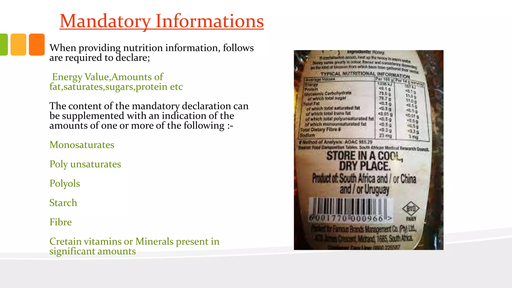 Nutritive Labelling | PPTX