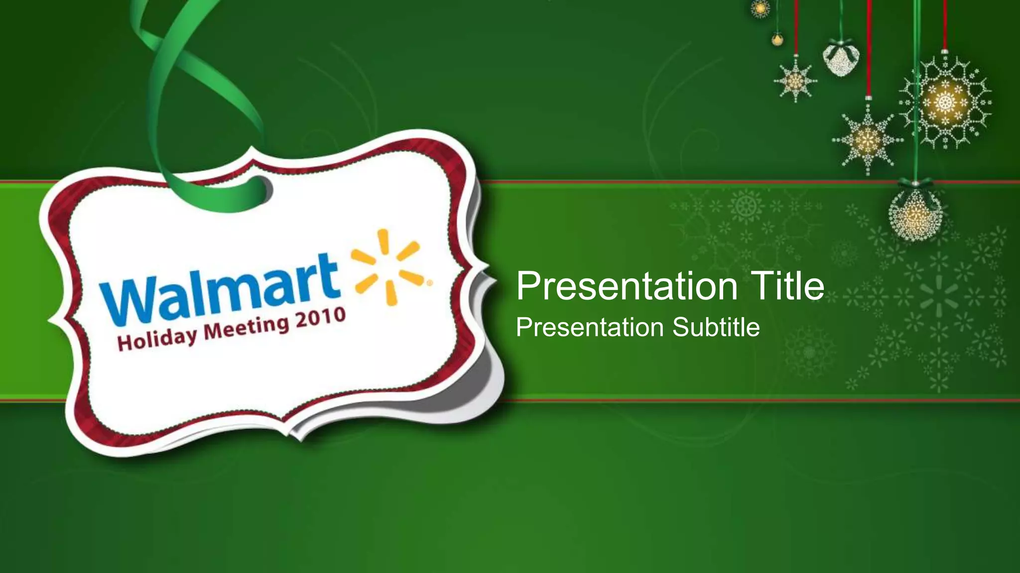 Walmart Annual Holiday Event Template | PPTX | Business | Business and ...