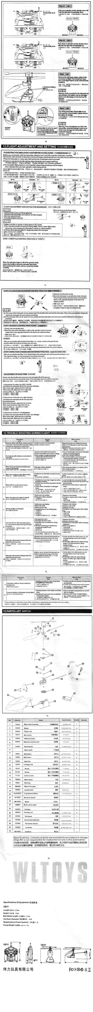 Wl v911 Heli Manual | PDF