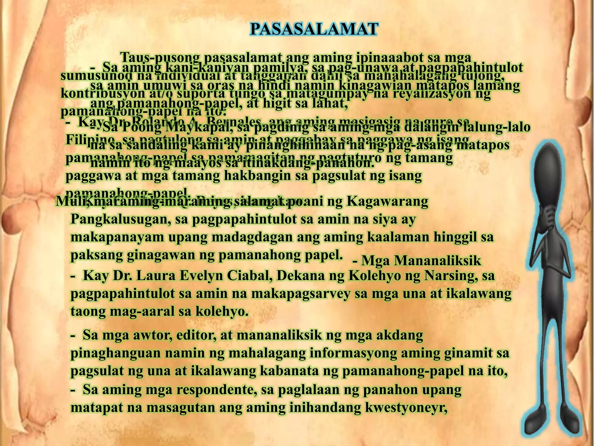 Pananaliksik - Filipino Report | PPSX