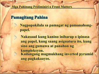 Pananaliksik - Filipino Report | PPSX